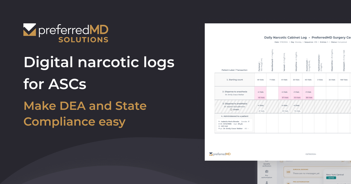 Controlled Substance Documentation System | PreferredMD